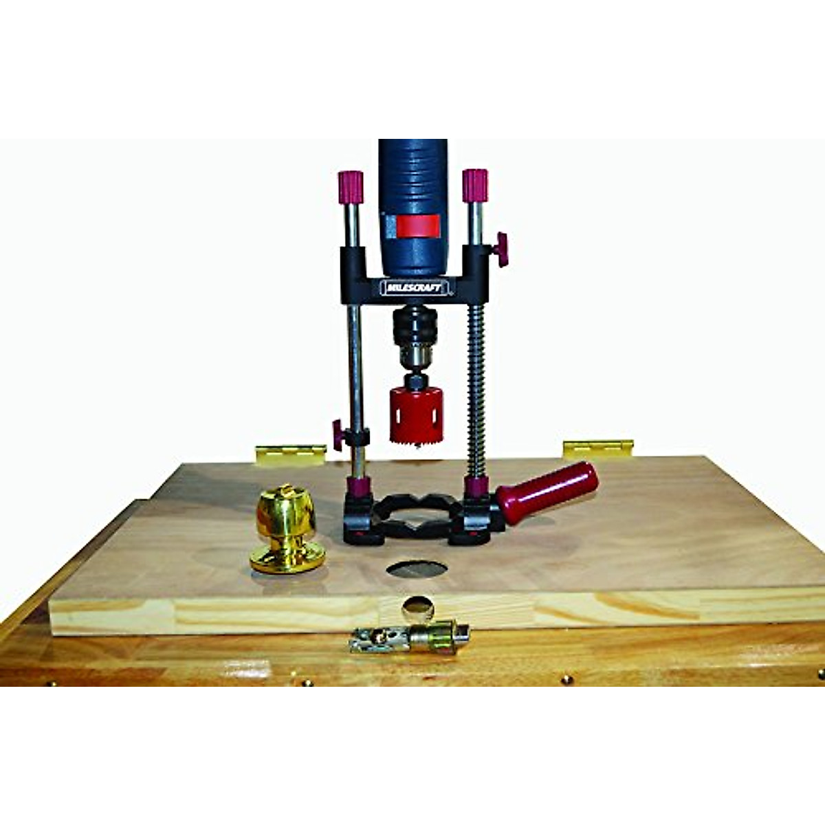 Milescraft 1368 DrillMate Portable Drill Guide - NO CHUCK. Must have 43mm Diameter Collar International Style Drills. Multi-Angle Drilling with Control Spring. NOT FOR MOST DRILLS|Black