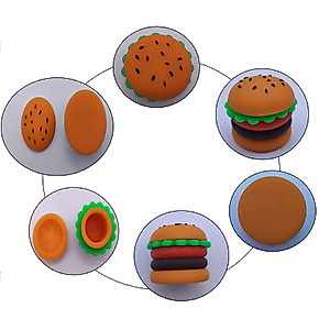 Gentcy 5ML Hamburger Design Silicone Container Silicone Jar Nonstick 10pcs