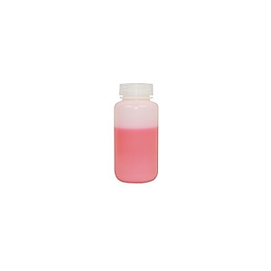 labForce 1155L47 Bottle, Wide Mouth Round, HDPE with PP Closure, 250mL, 12/Pack, 72/Case