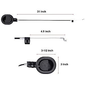 CUGLB Universal Recliner Release Pull Handle, Oval Plastic Sofa Chair Replacement Parts with Cable, Great for Ashley and Major Recliner Brands Sofa