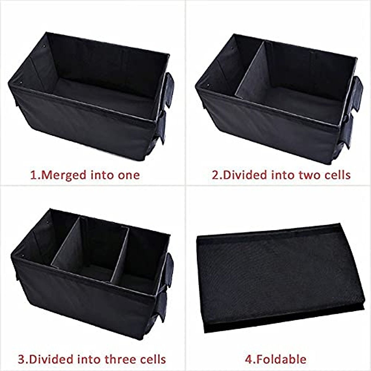 KOWMsnh Closet Mounted Storage Multi-Function Folding Storage Box with Non-Slip Bottom Storage Basket Sundries Bin Car Trunk Storages Organizer for Car Backup