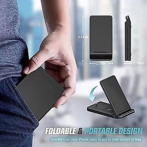 Wireless Charger, 3 in 1 Wireless Charging Station, Fast Wireless Charger Stand for iPhone 14/13/12/11/Pro/Max/XS/XR/X/8/Plus, for Apple Watch 8/7/6/5/4/3/2/SE, for AirPods 3/2/Pro(Black)