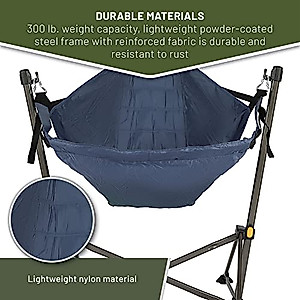 Timber Ridge 7.48" x 39.37" Padded Portable Folding Hammock Chair, Blue