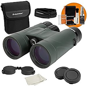 Celestron – Nature DX 8x42 Binoculars with Bonus Lens Cleaning Kit – Outdoor and Birding Binocular – Fully Multi-Coated Optics with Phase Coated Prisms – Rubber Armored – Fog & Waterproof Binoculars