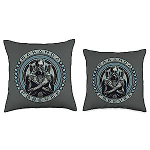 Marvel Black Panther T'Challa Wakanda Forever Throw Pillow, 16x16, Multicolor