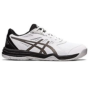 ASICS Men's Upcourt 5 Volleyball Shoes, 9, White/Gunmetal
