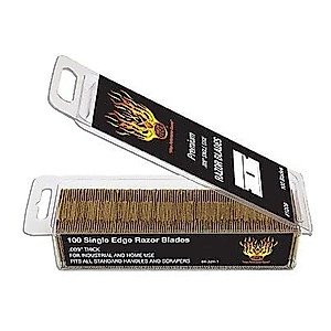 High Teck Premium Razor Blades Single Edge 0.009" - 100 pieces