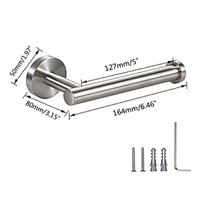 SUMBIN Bathroom Toilet Paper Holder SUS 304 Stainless Steel Tissue Paper Roll Holder Wall Mount in SS Finish