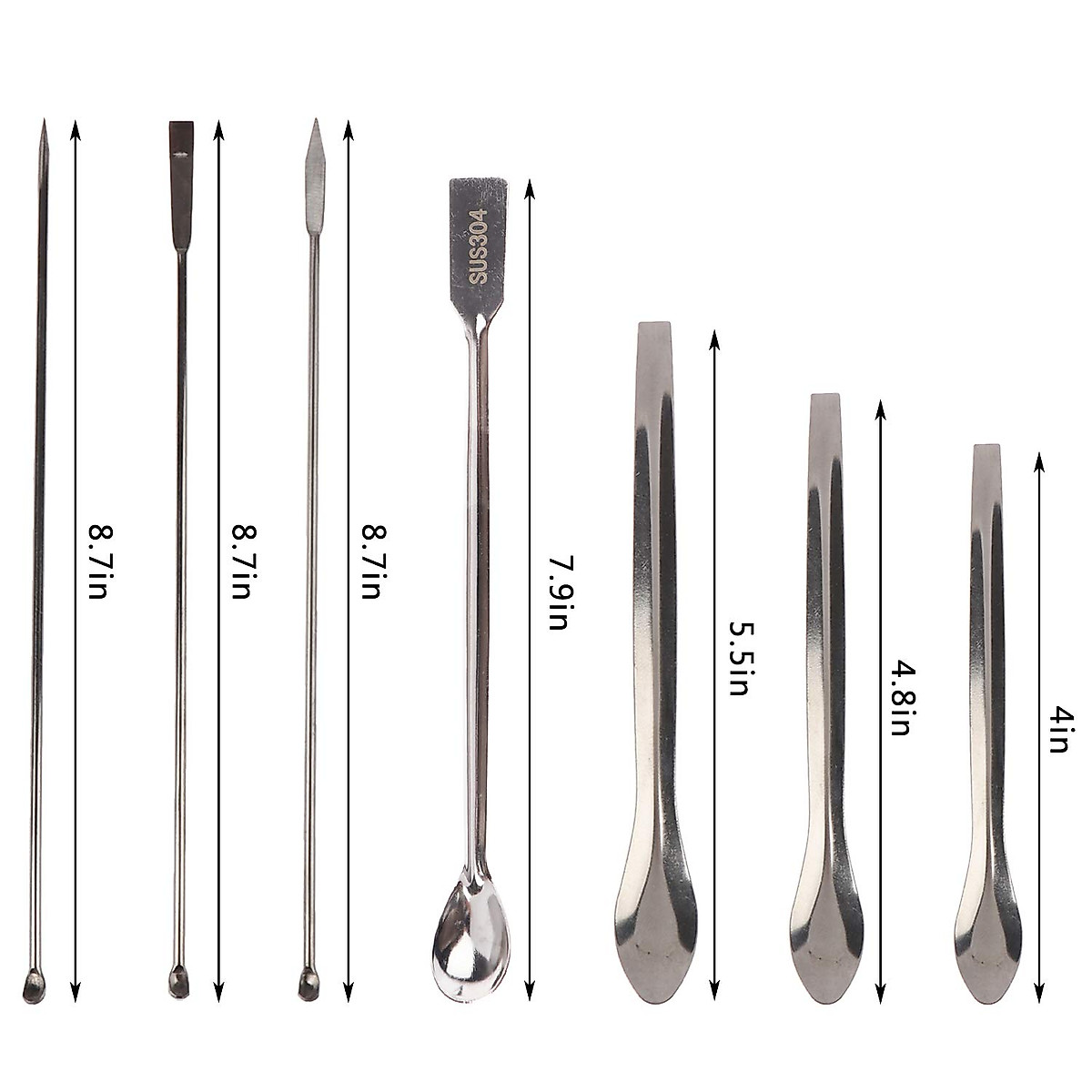 24 Pieces Stainless Steel Lab Spatula Micro Lab Scoop Stainless Steel Micro Spatula for Powders Gel Cap Filler