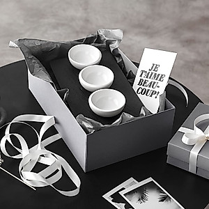 Villeroy & Boch - NewMoon set of dip dishes, set of small bowls for dips or finger food, 4 pieces, premium porcelain, white, dishwasher safe, 10-4264-9023