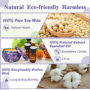 Candles - Scented Candle Gift Set for Women, 2 Packs 2.5 oz Candles for Home Scented, Stress Relief Aromatherapy Candles for Women, Ideal Gifts for Birthday, Christmas, Valentine's Day, Mother's Day