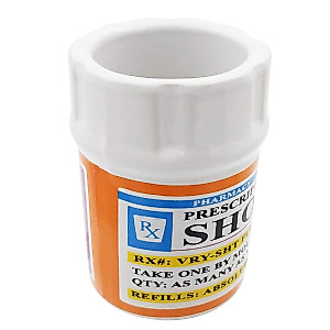 Shot Glasses Set of 12 - Prescription Pill Bottle Shot Glass 2 oz Rx Unique Funny Novelty Shots for Men, Great Gag Gifts Shot Glasses for Vodka, Whiskey, Tequila, Espresso, Secret Santa (12 Pack)