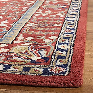 SAFAVIEH Antiquity Collection Runner Rug - 2'3" x 12', Red & Multi, Handmade Traditional Oriental Wool, Ideal for High Traffic Areas in Living Room, Bedroom (AT64A)