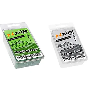ZUMWax Ski/Snowboard/Nordic/Cross-Country Racing Wax Bundle - Universal Iron ON Wax + Base Prep