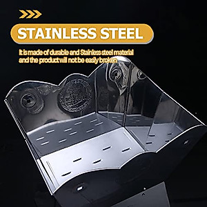 BESPORTBLE Trash Cans Outdoor 1 Set Burn Stainless Steel Incinerator Cage Bin Burning Leaves Yuanbao Shaped Burner Bucket for Garden Leaf Trash Wood Backyard Bonfire Collapsible Bin