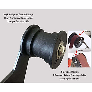 5/8-11 UNC Angle Grinder Belt Sander Adapter, Angle Grinder Attachment, Pipe Tube Bracket Accessory Grinder Bearing Sanding Support Tool for Polishing Rust Removal 20-40mm Belt