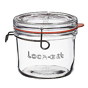Luigi Bormioli Lock-Eat 17 oz XL Glass Food Jar, 1 Piece, Clear