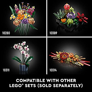 LEGO Icons Wildflower Bouquet 10313 Set - Artificial Flowers with Poppies and Lavender, Adult Collection, Unique Home Décor, Botanical Piece for Wife, Spring Flowers