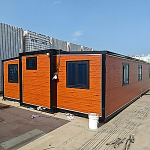 Folding Expandable Container House–20ft Modular Home with 2 Bedrooms, Kitchen and Bathroom, Perfect for Temporary Accommodations and Recreational Living