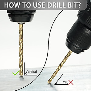 GMTOOLS 29Pcs Cobalt Drill Bits Set, M35 High Speed Steel, 135 Degree Tip, Stainless Steel, Plastic and Wood with Metal Indexed Storage Case 1/16"-1/2"