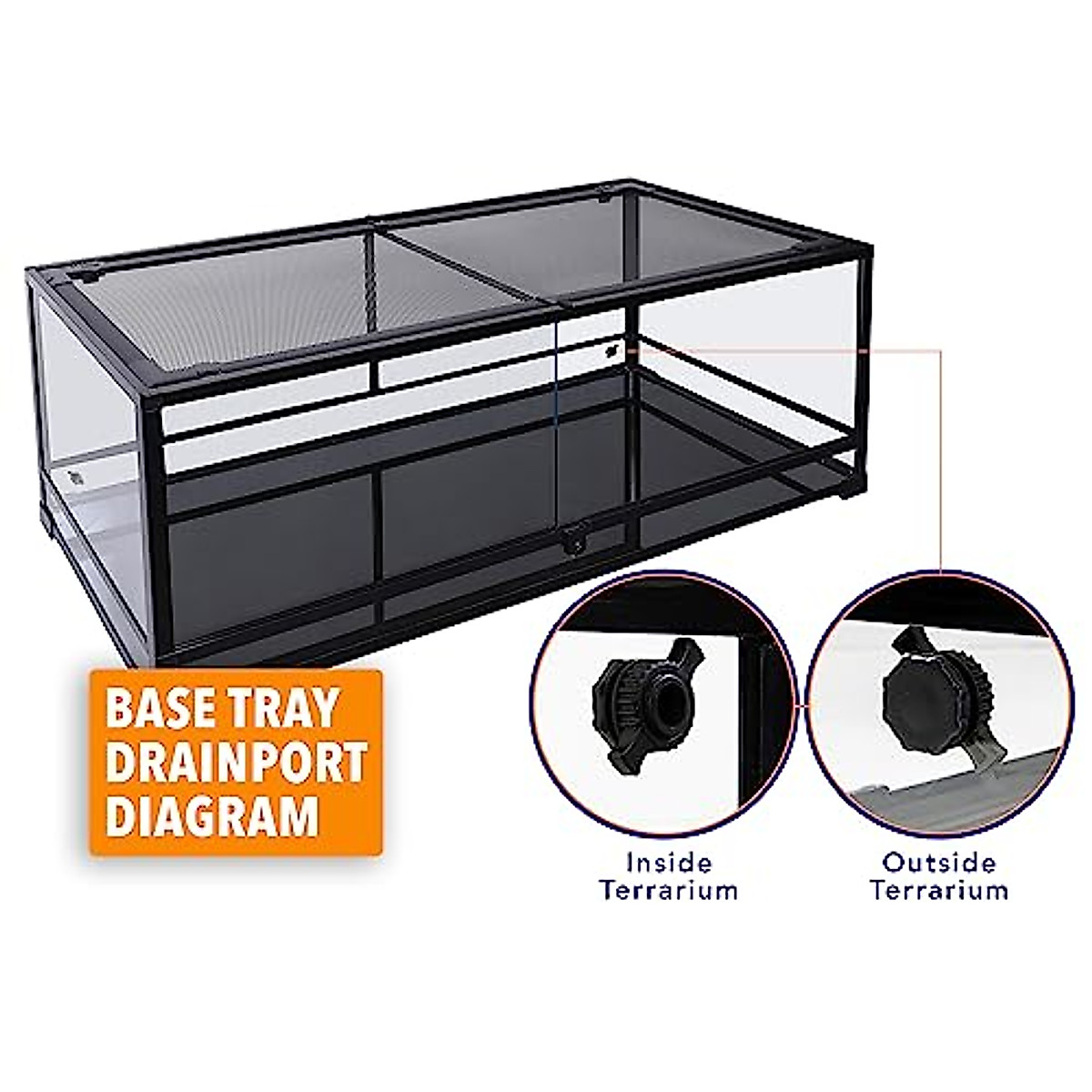 Carolina Custom Cages Terrarium, Tall Extra-Extra-Long Deep 60Lx24Wx24H; Easy Assembly