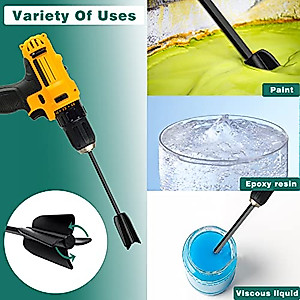Resin Mixer Epoxy Mixer Paddles - 4 Reusable Reusable Paint and Resin Mixer Paddle to Mix Epoxy Resin, Paint, Ceramic Glaze and Reduce Bubbles - Paint Mixer for Drill