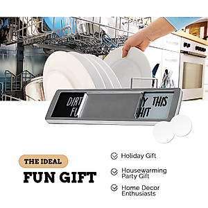 Kitchen Dishwasher Clean Dirty Magnet Funny Sign for Home Organization, Kitchen Gadgets, Home Decor, Kitchen Accessories, Dirty Clean Indicator Slider, Laundry room organization Magnets, Cute black