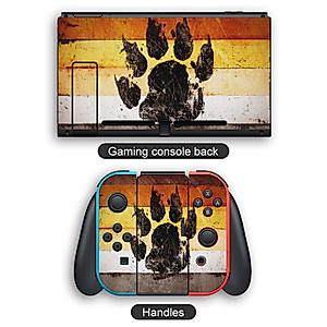 Gay Bear Flag Full Set Protector Sticker Cover for Switch Console and Switch Lite Slim Skin