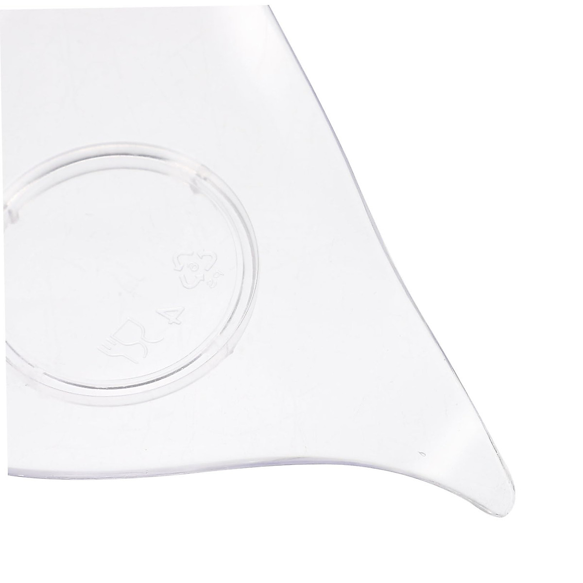 Hemoton 96 Pcs Triangle Dishes Appetizer Cups Appetizer Plates Disposable Ice Cream Serving Plates Appetizer Forks Serving Spoons for Parties Clear Plates for Party Plastic Jam Jar Dessert