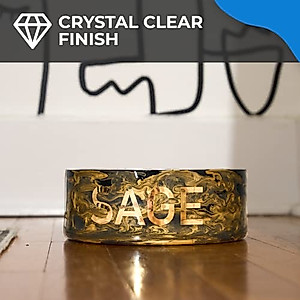 Epoxy Resin 16 Ounce Kit - Crystal Clear, UV Resistant, Self Leveling, Food Safe for Table Top, Arts & Crafts, Casting, Jewelry Making, and Coating - Use with Mica Powder, Silicone Molds, Alcohol Ink