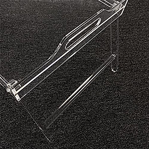 Clear Bed Table Tray with laptops and Phone Holder for Reading,Eating Breakfast in Bed Tray with Folding Legs