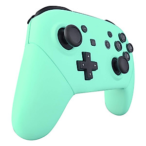 eXtremeRate Mint Green Faceplate Backplate Handles for Nintendo Switch Pro Controller, DIY Replacement Hand Grip Housing Shell Cover for Nintendo Switch Pro Controller - Controller NOT Included