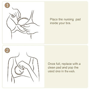 haakaa Reusable Nursing Pads Washable Breast Pads for Leaking Milk Nipple Pads Breast Feeding Essentials with Wash Bag, 8 Pack