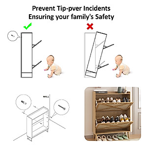Maupvit Shoe Cabinet with 2 Flip Drawers, Freestanding Shoe Cabinet Organizer with Wood Legs, Shoes Storage Cabinet for Entryway, Narrow Shoe Rack Cabinet, Yellow