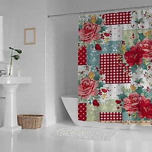 Shower Curtain-The Pioneer Woman Rose-for Bathroom Curtains Waterproof with Hooks Easy Install Contemporary Bathroom Decor 60x72in