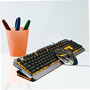 UKCOCO Backlit Keyboard Gaming Backlit Keyboard Wired Mechanical Keyboard Mechanical Mouse Mechanical Keyboards Cool LED Keyboard Gamer Mouse Set Gaming Keyboard Mechanical Feel Computer