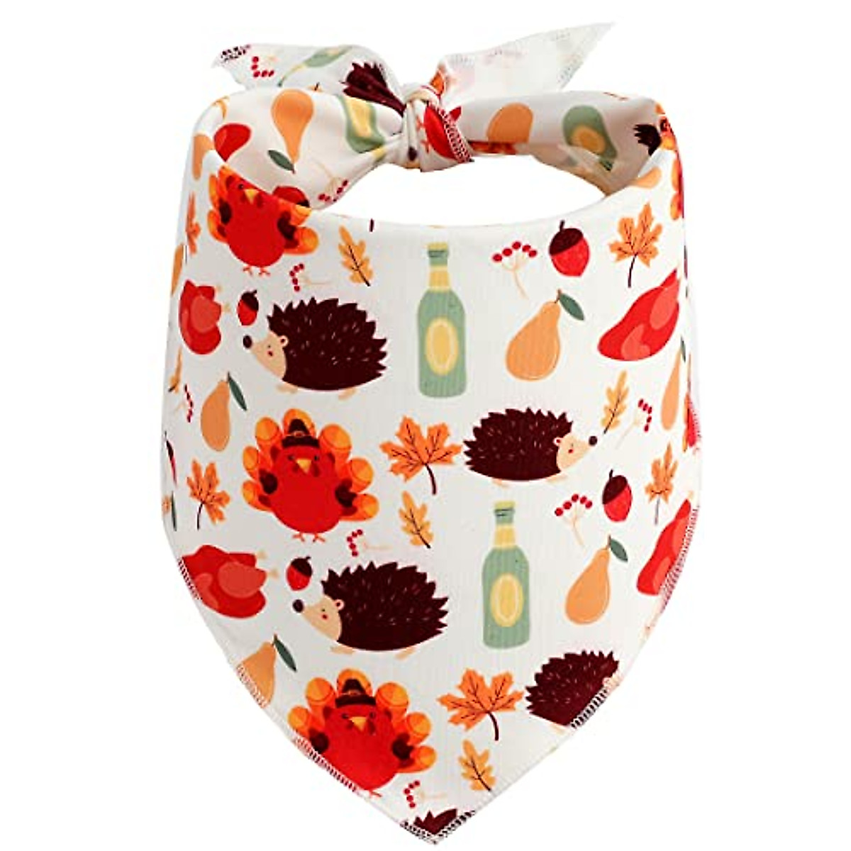 2 Pack Fall Thanksgiving Dog Bandanas Bibs Triangle Puppy Scarf Bibs Dog Kerchief Set Dog Bandana for Dogs Cat Pet