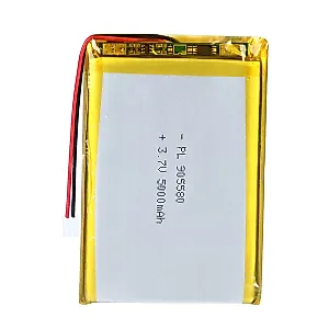 AKZYTUE 3.7V 5000mAh 905580 Lipo Battery Rechargeable Lithium Polymer ion Battery Pack with PH2.0mm JST Connector