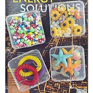 Pcxino 40 Pack 7.5 cm Small Clear Storage Box,Clear Plastic Beads Storage Containers Box with Hinged Lid for Small Items and Craft Projects