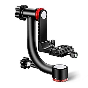 NEEWER Gimbal Tripod Head Professional Heavy Duty Aluminum Alloy with Arca Type Quick Release Plate, GM101 Supports Smoother 360 Degree Panoramic Shooting for DSLR Camera Up to 30lbs/13.6kg