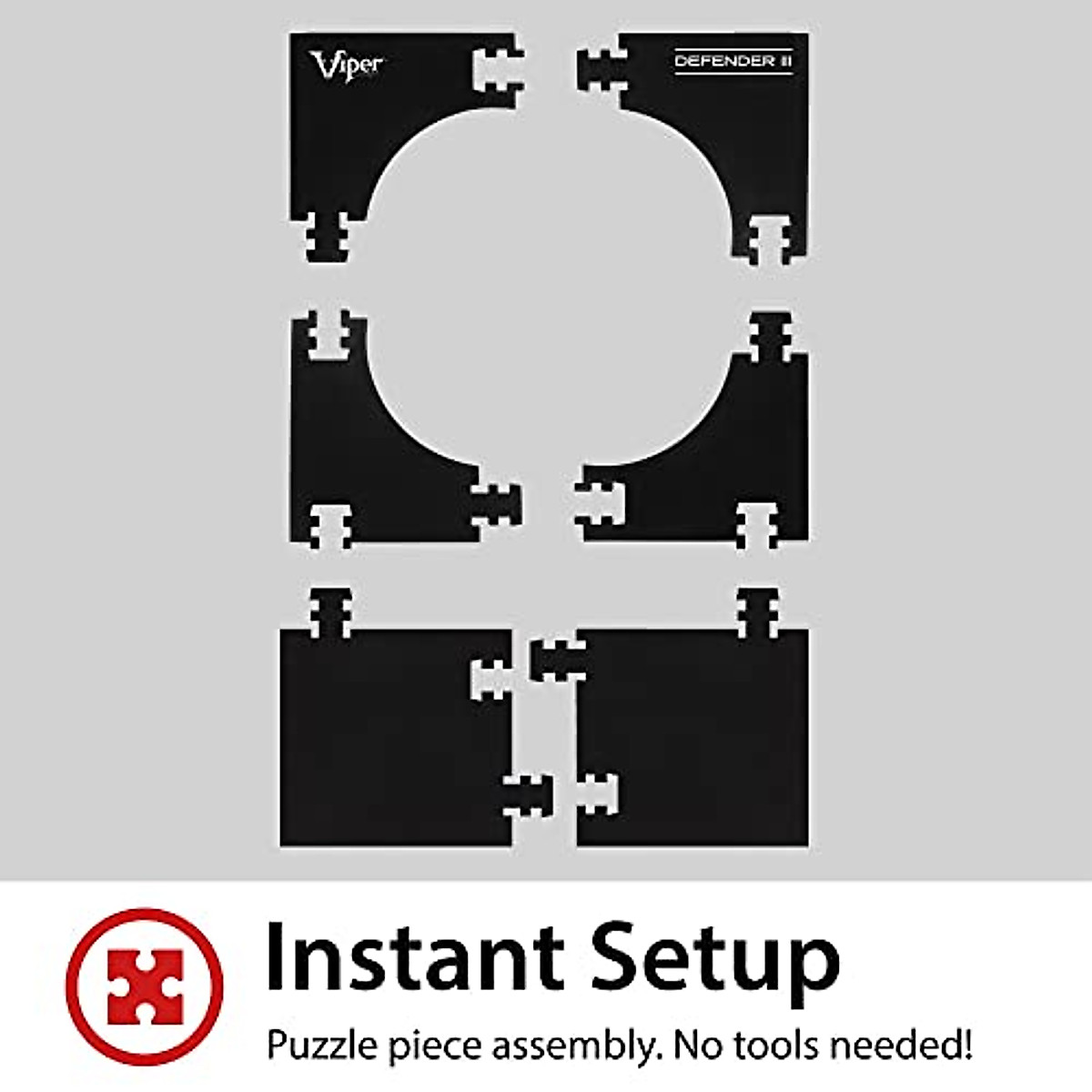 Viper by GLD Products Defender III Extended Length Dartboard Surround Wall Protector, Black, One Size