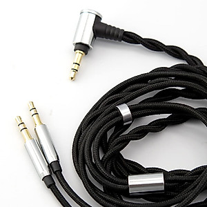 FAAEAL Replacement Cable for Hifiman SUNDARA Ananda,Upgrade Cable for Hifiman HE4XX/HE-400i/HE560/HE-350/HE1000 Headphone 2.5mm/3.5mm/4.4mm to Dual 3.5mm Jack Male Cord 1.45meters/4.7ft (3.5mm Jack)