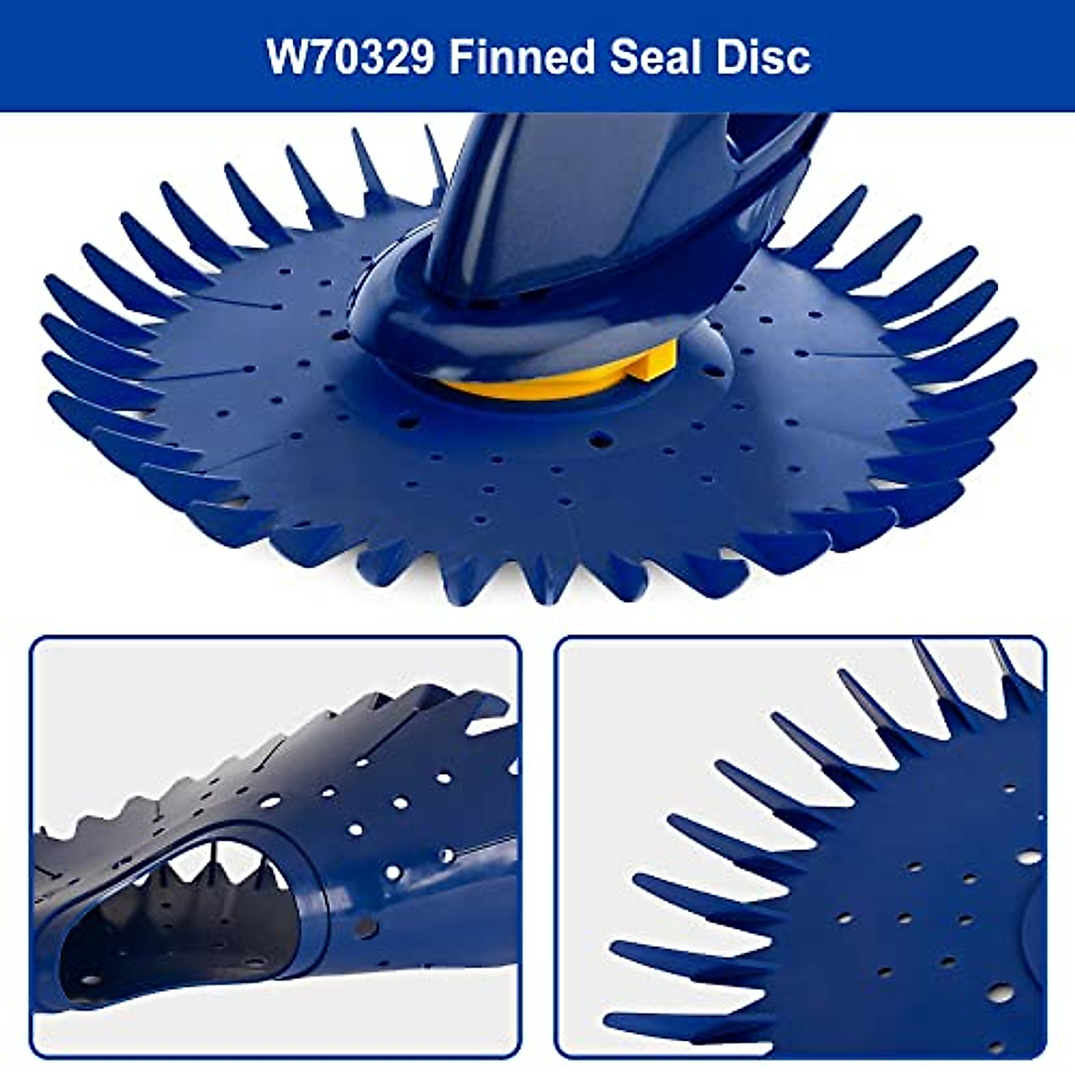 4 Pieces Pool Cleaner Replacements Include W70329 Finned Seal Disc Skirt & W69698 Pool Cleaner Diaphragms & W70327 Foot Pad Compatible with Zodiac Baracuda G2 G3 G4, Replace W72855 W69721 W46666
