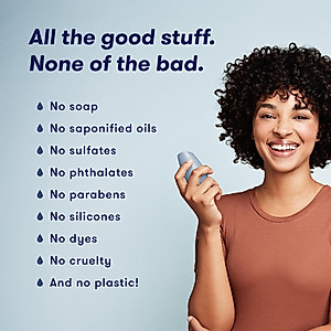 HIBAR Conditioner Bar, All Natural Hair Care, Plastic Free, Made with Eco Friendly Ingredients, Travel Size, Color Safe, Solid Sustainable Bars, Zero Waste (Fragrance Free)