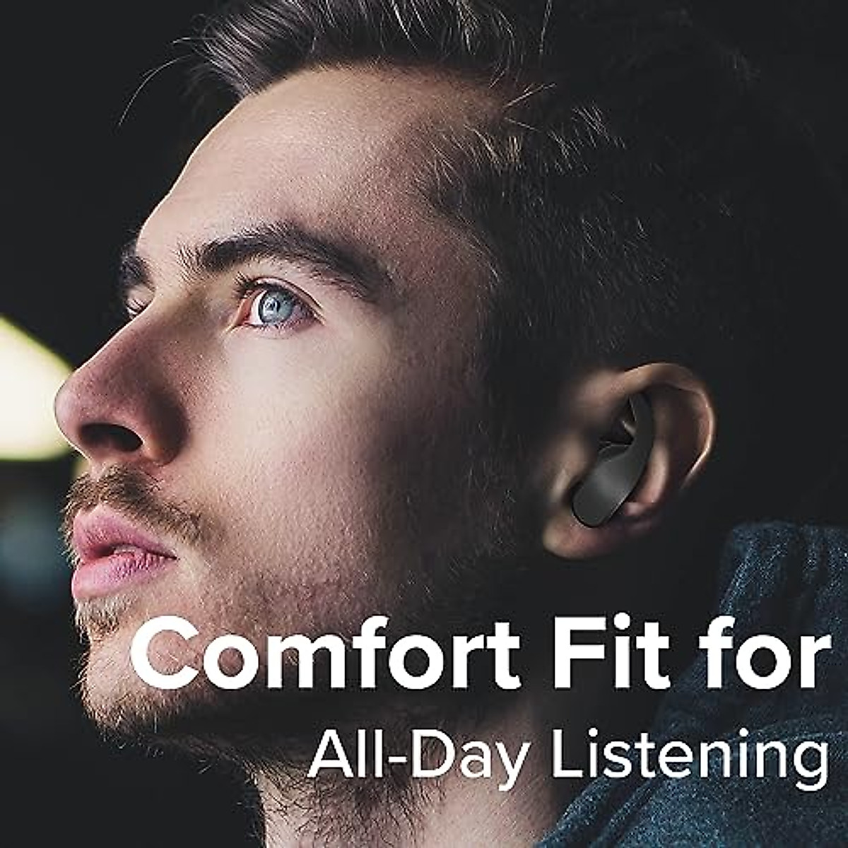 Coby Sports True Wireless Earbuds w/Secure-Fit Ear Tips | in-Ear Headphones Up to 12 Hours Play | Sweat-Resistant | Noise-Isolating | in-Ear Earbuds | Sports Earbuds, Bluetooth Earbuds (Black)