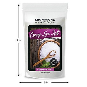 100% Natural Sea Salt, Coarse Grain, Large Bulk 2.43 Lb. Resealable Bag, Pure & Natural Sun Dried Dead Sea Salt, Unrefined, Gluten Free, Grinder Refill Sea Salt For Daily Cooking & Pickling Salt