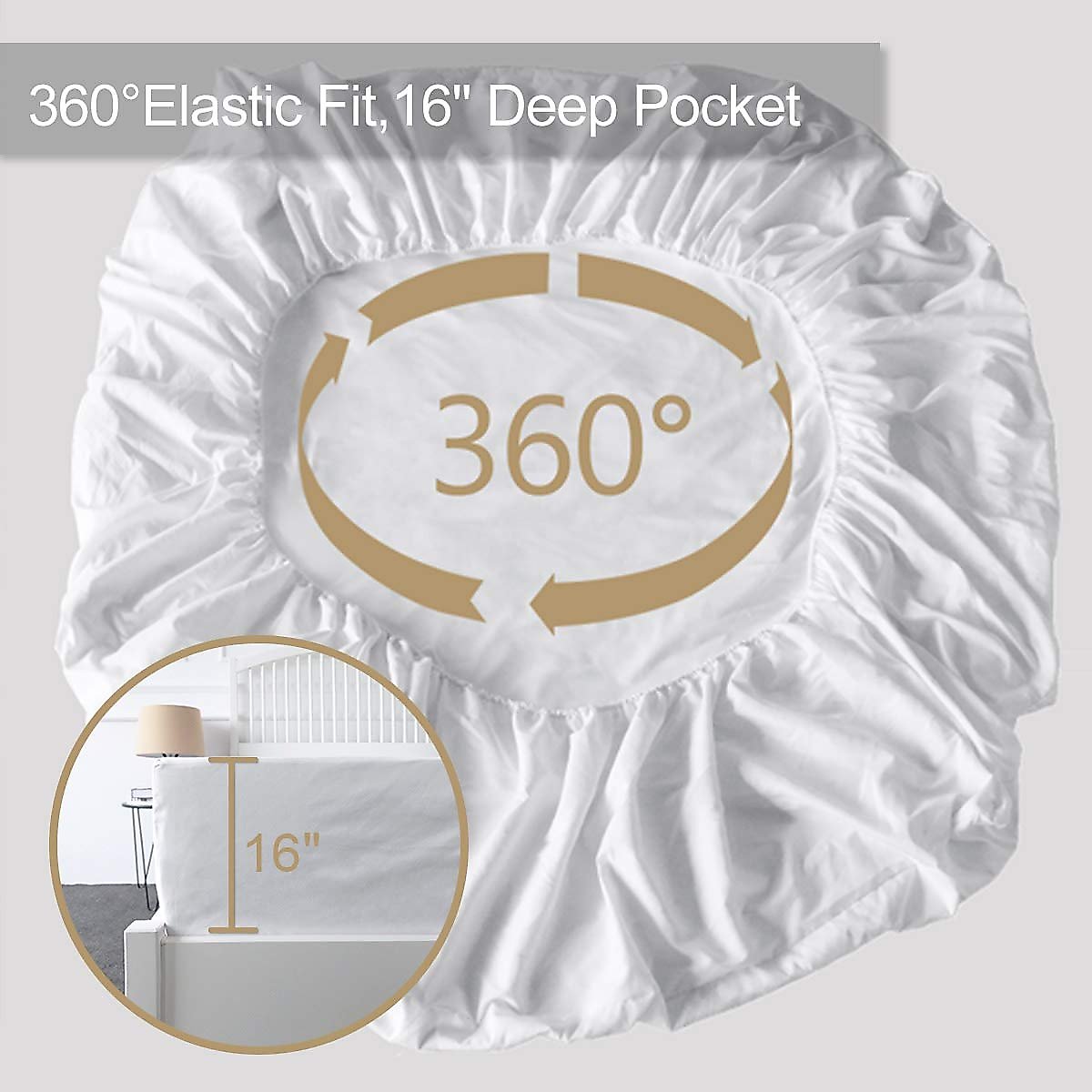 Sleepwish Gold Scorpion Design Sheet Set Full Size Meteors Shower Pattern Bedding Set Abstract Insect Pattern Bedding Sheets & Pillowcases 4 Piece 1 Fitted Sheet, 1 Flat Sheet and 2 Pillowcases