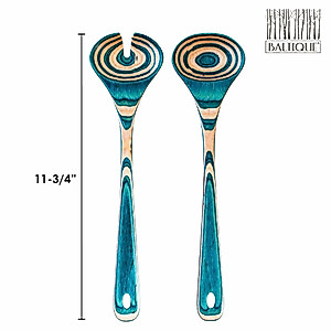 Baltique Mykonos Collection Wooden Salad Serving Utensil Set, 11-3/4" Long, One Pair