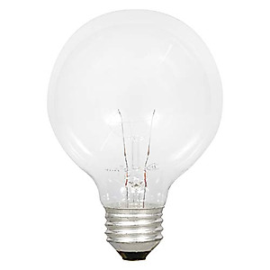 SYLVANIA G25 Incandescent Bulb, Medium Base, 40W, 2850K, Clear Bulbs