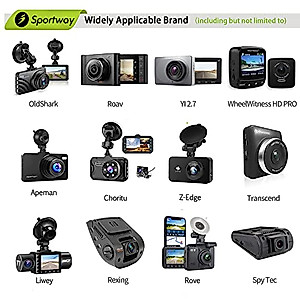 Dash Cam mount, Sportway S80 Dash Cam Mirror Mount Holder with 16pcs Joints for Rove APEMAN CHORTAU Roav Nexar iiwey YI Z-Edge Old Shark KDLINKS Crosstour VANTRUE GoPro... 99% Car Dash Cameras DVR GPS